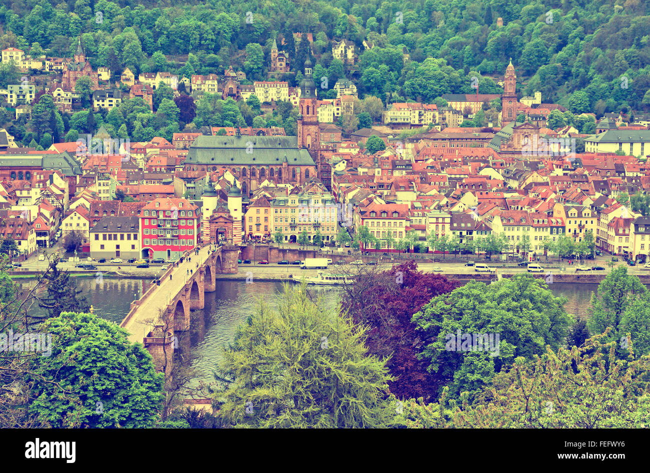 Heidelberger Altstadt Luftbild Stockfotos und -bilder Kaufen - Alamy