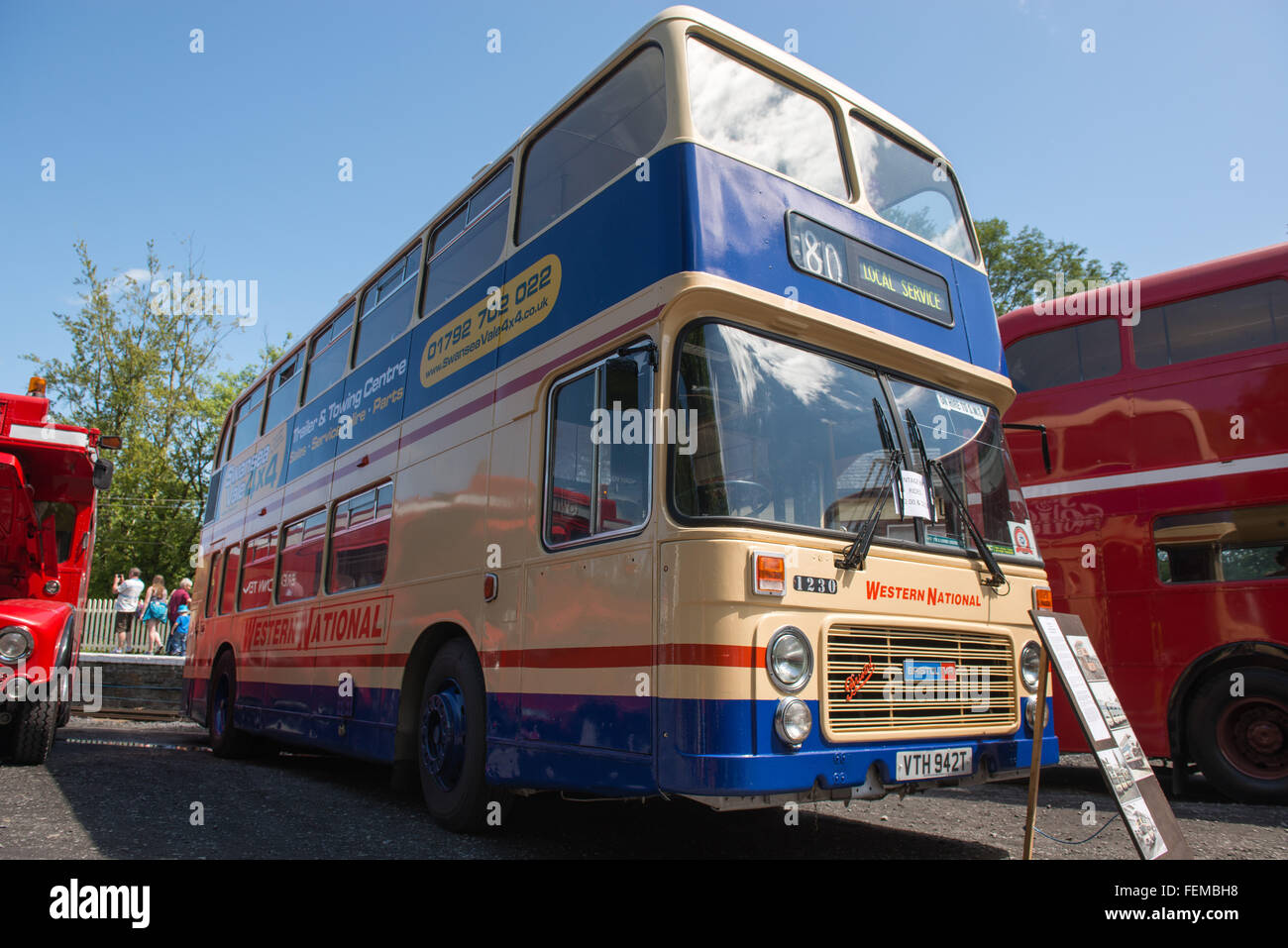 Oldtimer Doppeldecker Bus Stockfotografie - Alamy