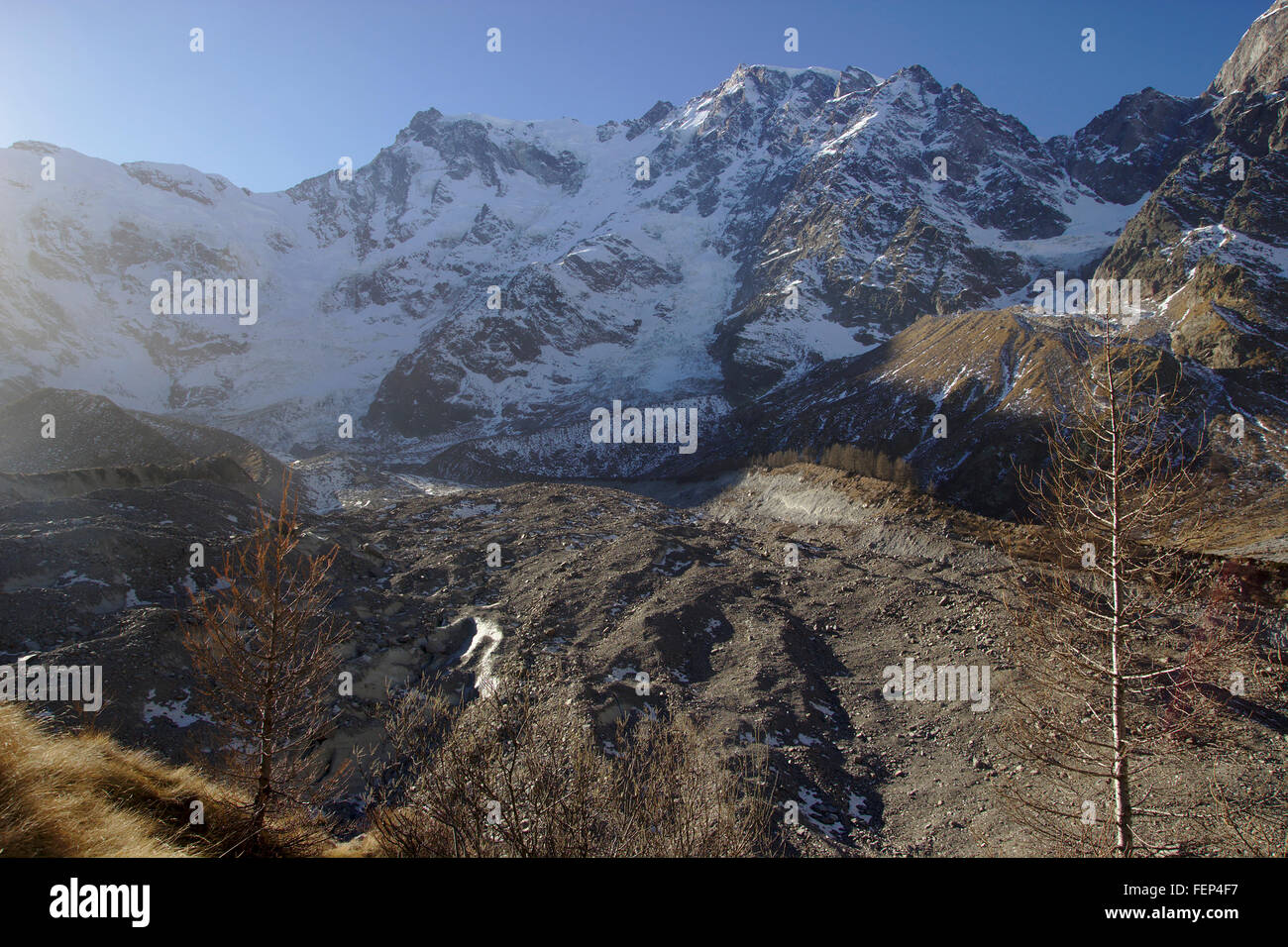 Monte Rosa Ostwand mit Signalkuppe (Punta Gnifetti), Dufourspitze und ...