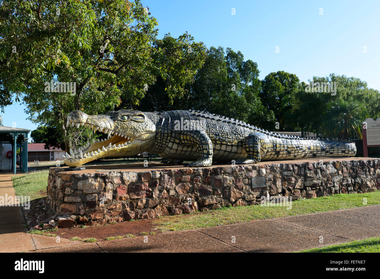 Krys, das Krokodil in Normanton, Queensland, Australien, ist ein ...