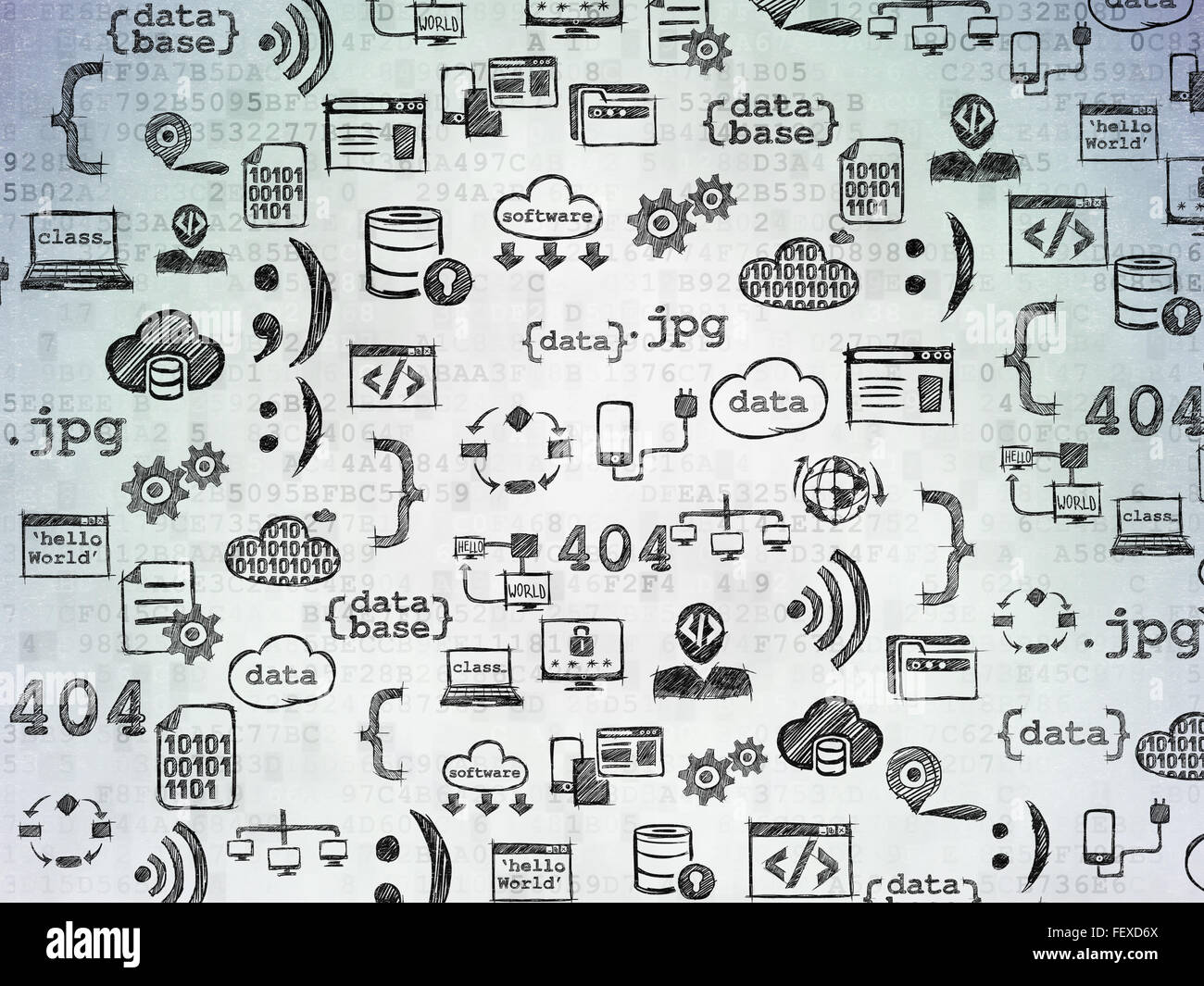 Digitalen Hintergrund: Digital Papier mit Hand gezeichnet ...