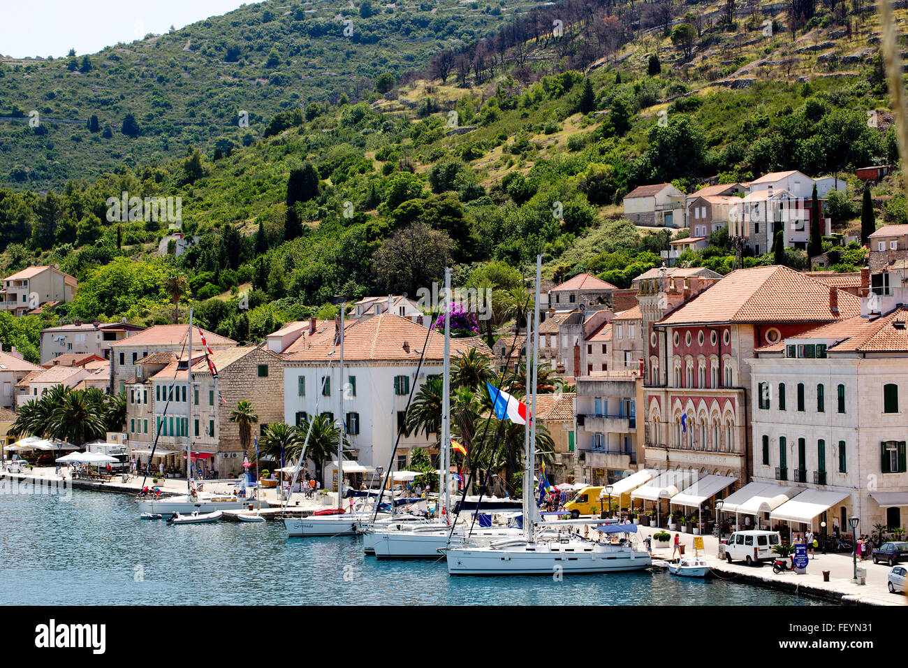 Die Stadt Vis, Vis, Kroatien Stockfotografie - Alamy