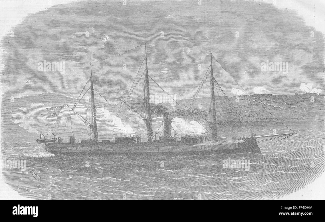 Dänemark-Kanonenboot, Venning Bund, Preußen, Dybbøl 1864. Illustrierte ...