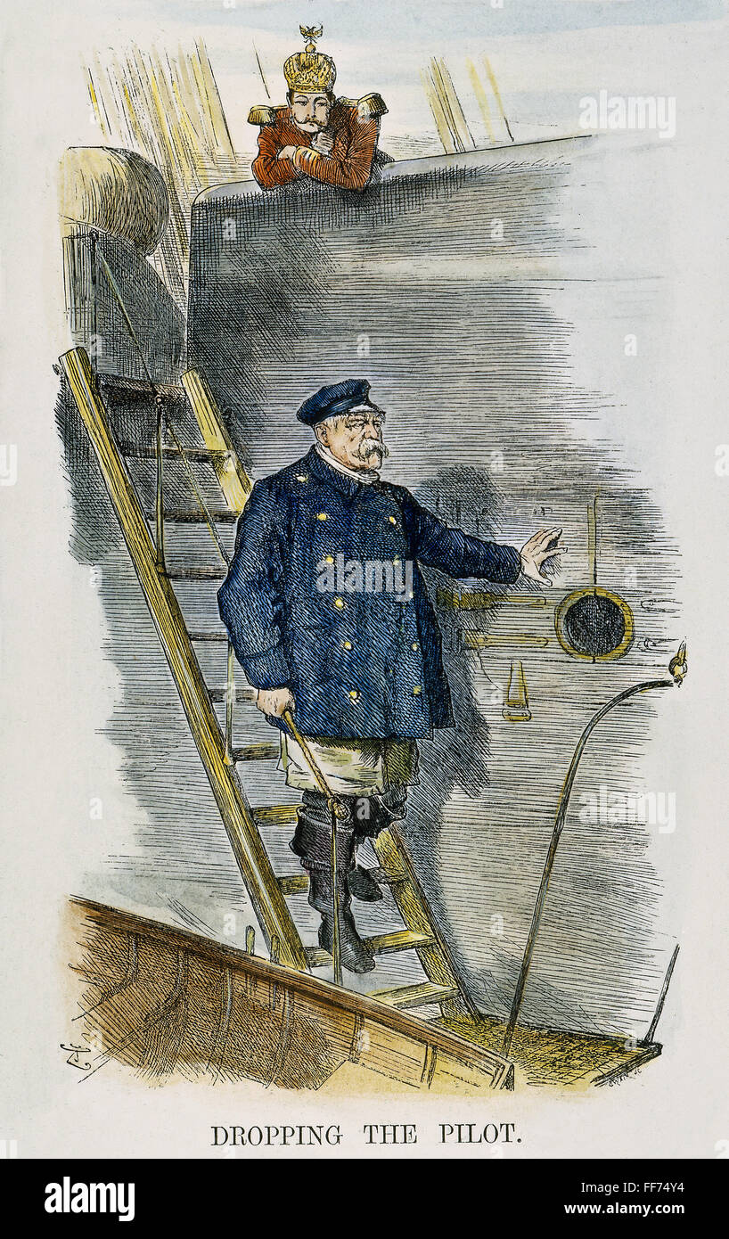 OTTO VON BISMARCK /n(1815-1898). Fallenlassen der Pilot: John Tenniels ...