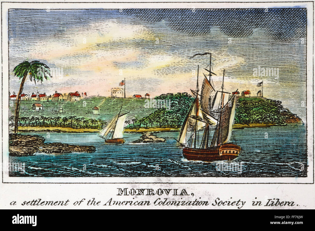LIBERIA: BEFREITE SKLAVEN 1832. /nFreed Sklaven aus den Vereinigten ...