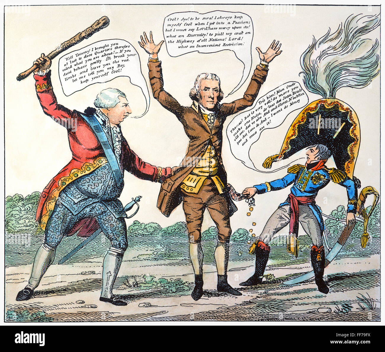 T JEFFERSON CARTOON 1809 n Intercourse Oder Unparteiische Umgang T JEFFERSON CARTOON 1809 n Intercourse Oder Unparteiische Umgang