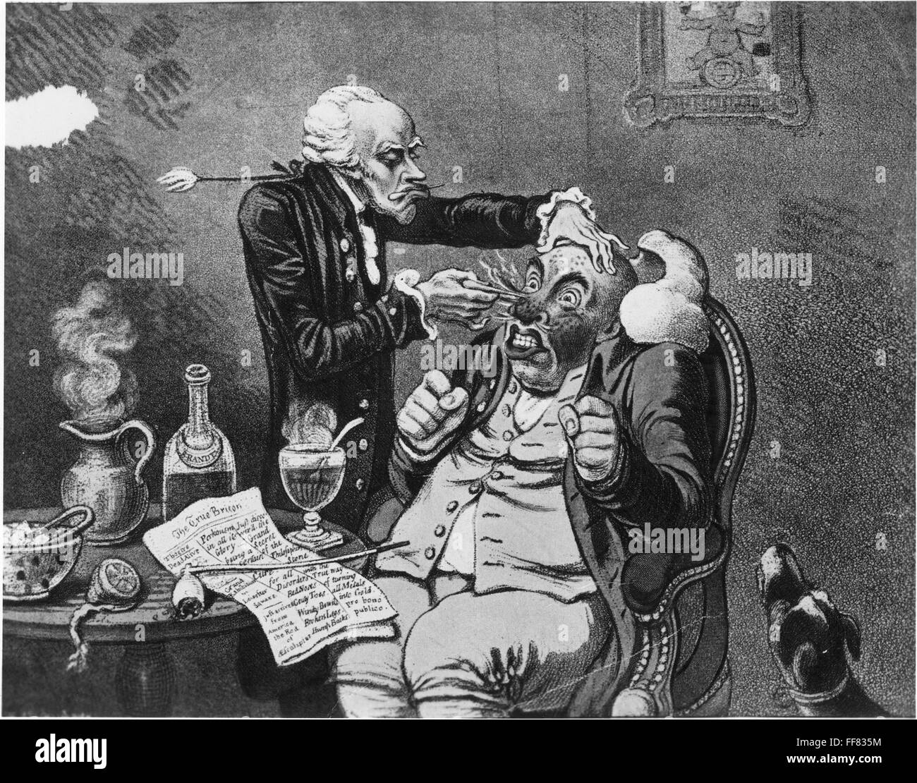 GILLRAY KARIKATUR: QUACK. /nDr. Elisha Perkins über ein Quack metallic ...