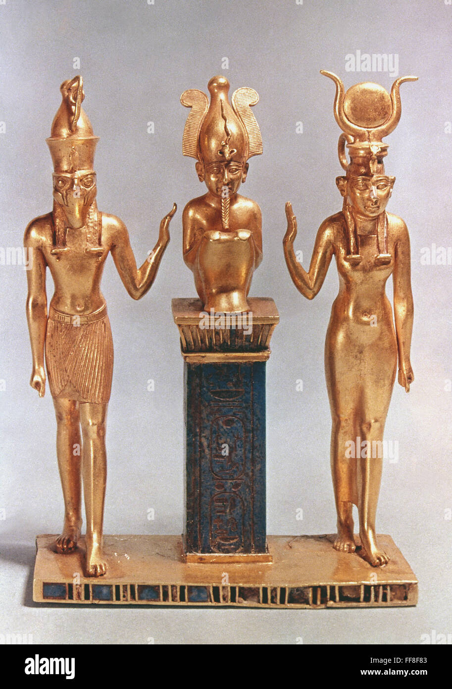 ISIS, OSIRIS UND HORUS. /nGold und Lapislazuli Dreiklang von Osorkon II ...