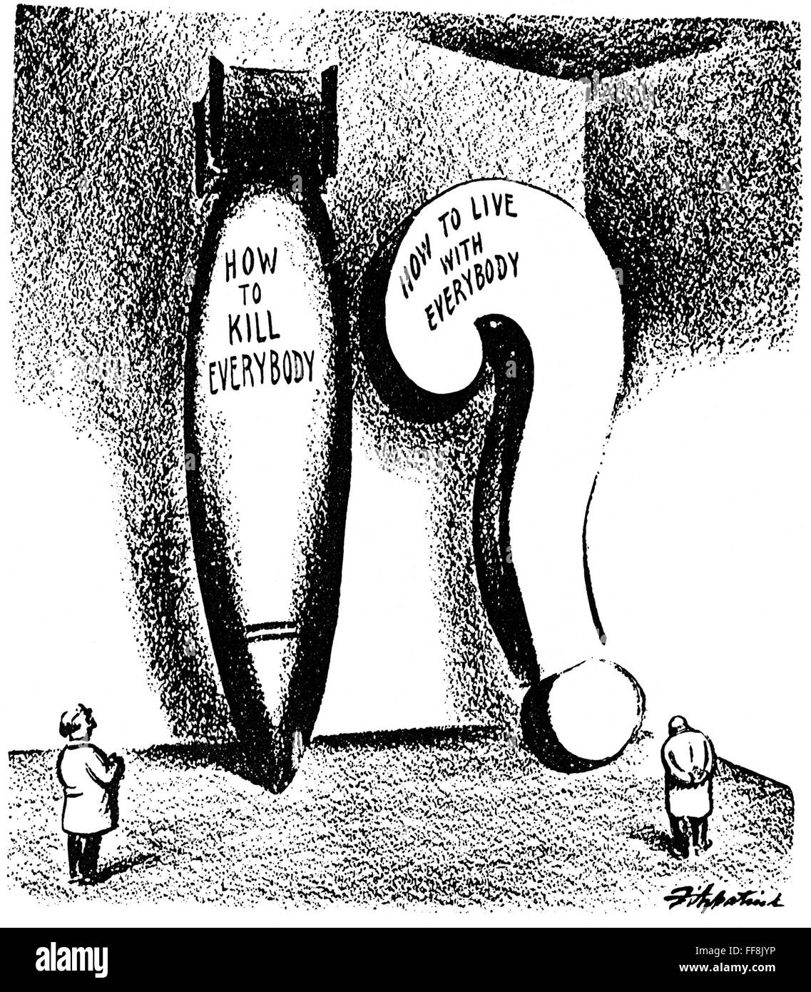 Cold War Political Cartoon Nuclear Warfare