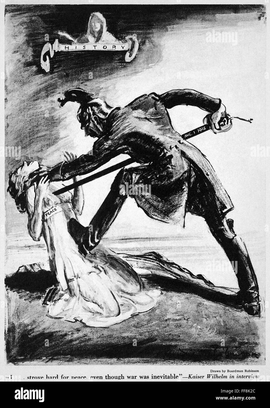 ERSTEN WELTKRIEG: CARTOON, 1915. /n'I... bemühte sich intensiv für den ...