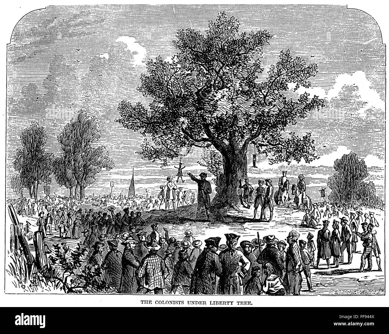 BOSTON: STAMP ACT RIOT, 1765. /nBostonians Protest gegen den Stamp Act ...