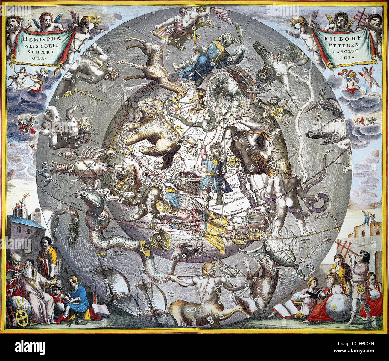 CELESTIAL PLANISPHERE, 1660. /nCelestial Planisphäre der nördlichen ...