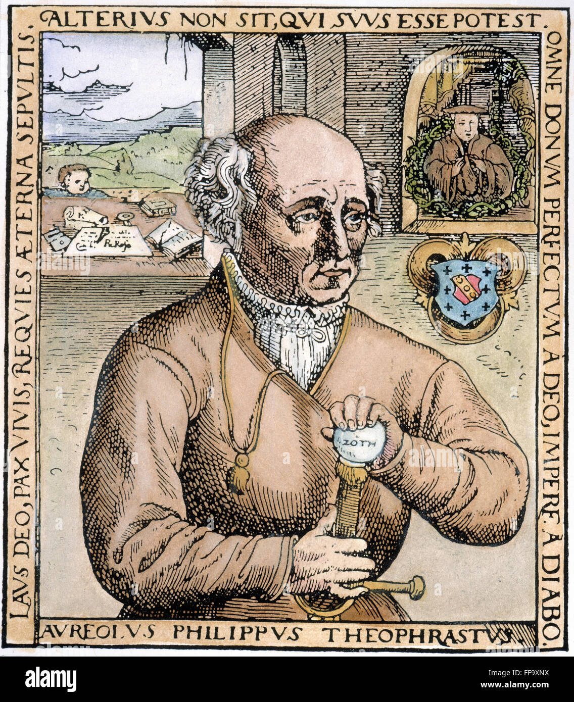 PARACELSUS (1493-1541). /nSwiss Alchemist und Arzt. Das Wort "Azoth ...