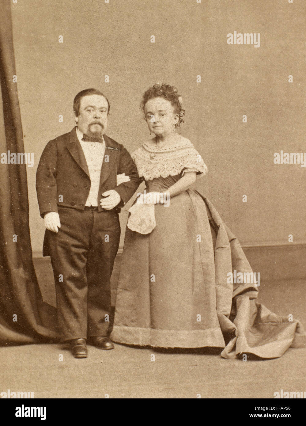CHARLES STRATTON UND FRAU. /nCharles Stratton (1838-1883), bekannt als ...