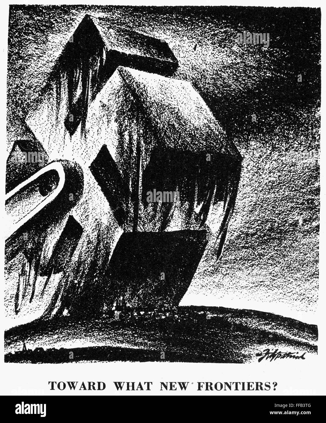 DEUTSCHLAND: CARTOON, 1940. /n'Toward was neue Grenzen? " Cartoon des ...