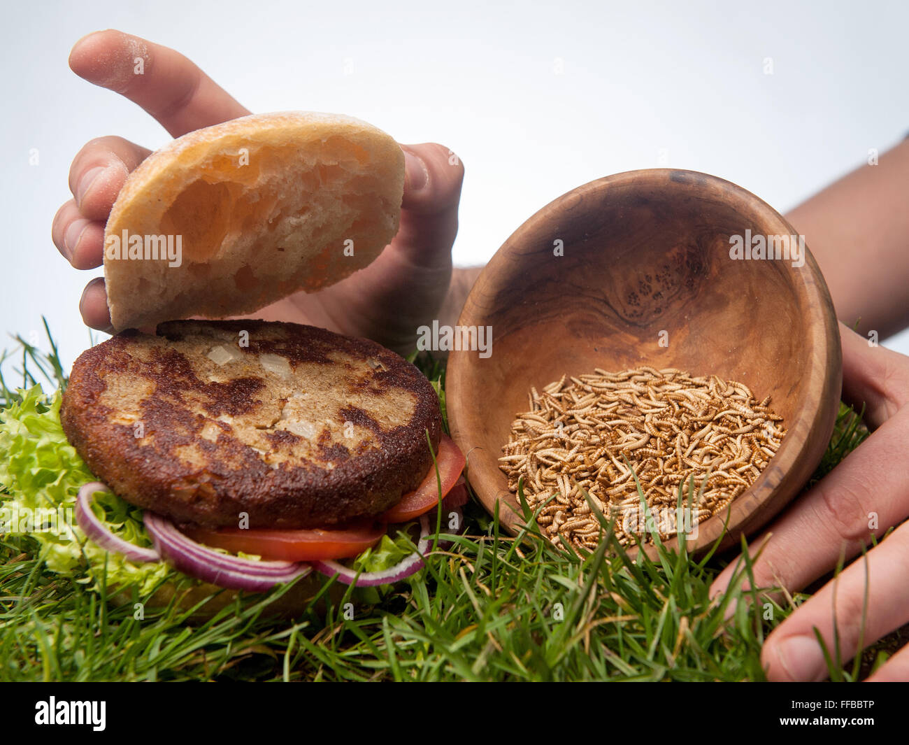 Bremen, Deutschland. 30. Januar 2016. Die neue "Insekt-Burger ...