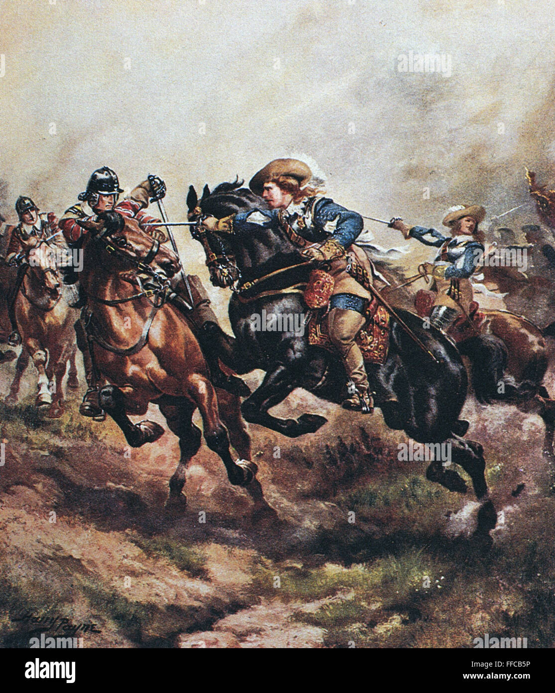 SCHLACHT VON EDGEHILL, 1642. /nPrince Rupert im Kampf in der Schlacht ...