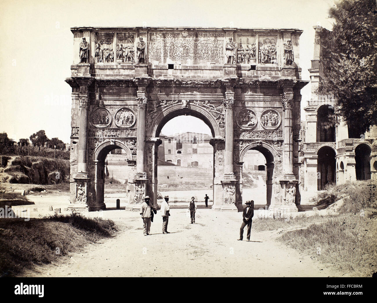 ROM: BOGEN VON CONSTANTINE. /Nview der Ruinen von der Triumphbogen des ...