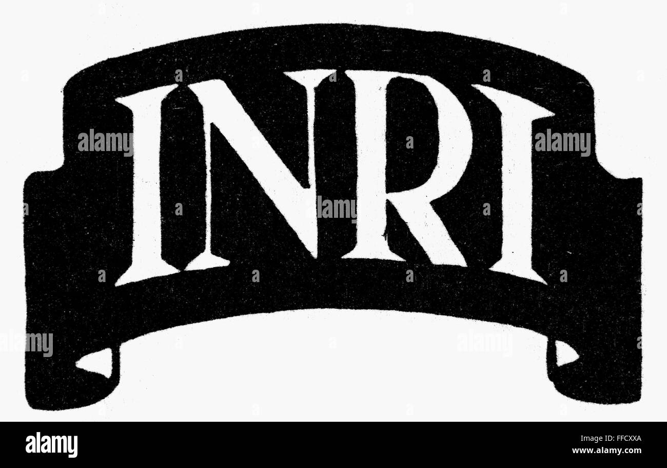 CHRISTIAN-MONOGRAMM. /nJesus Nazarenus Rex Judaeorum (Jesus von ...