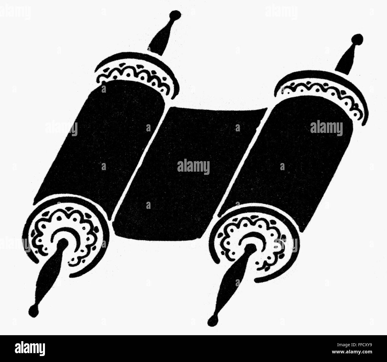 JUDENTUM: TORAH. /nScroll der Thora, ein Symbol des Judentums ...