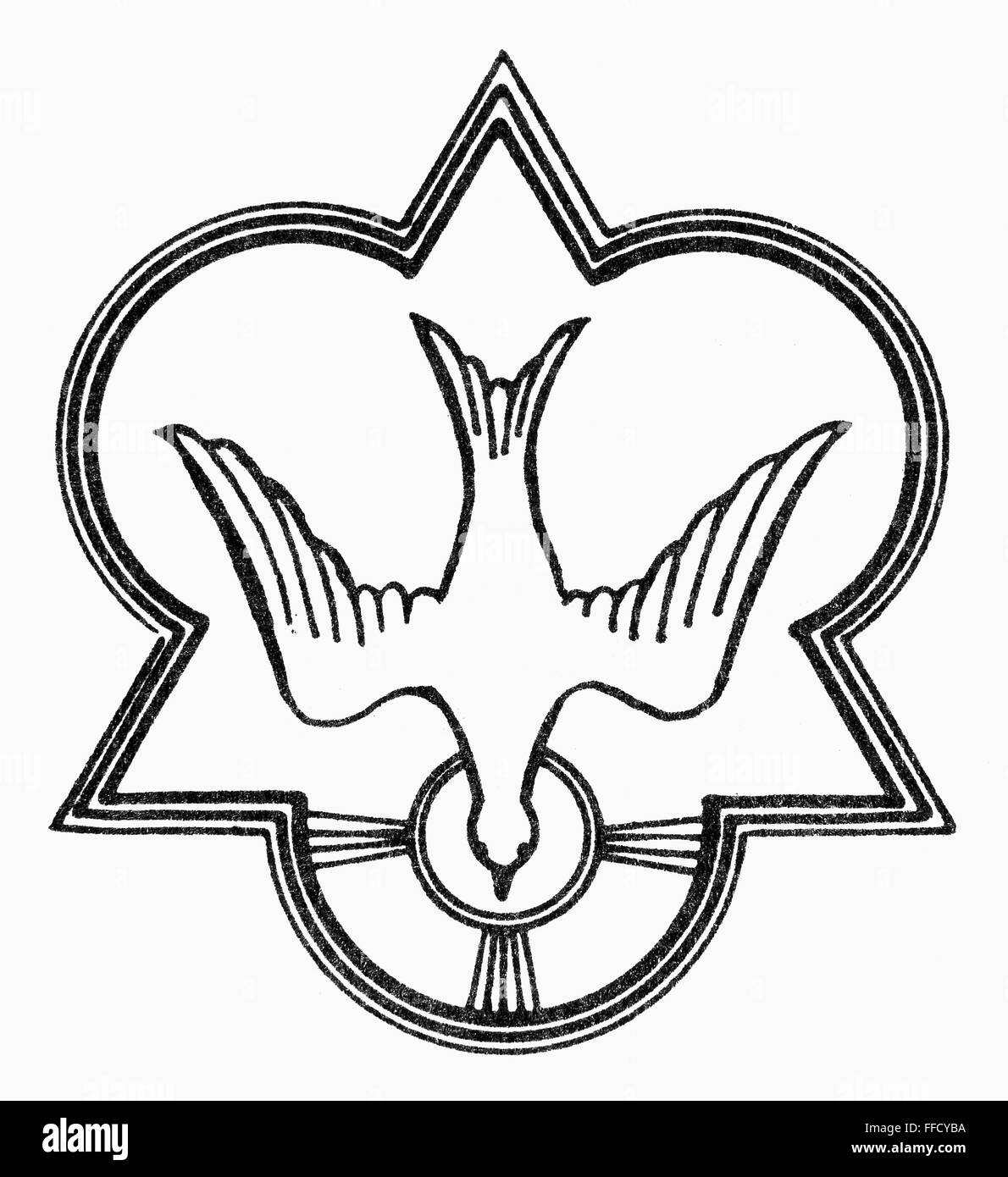 SYMBOL: HEILIGER GEIST. /nDove, Dreieck und Kleeblatt, christliches ...