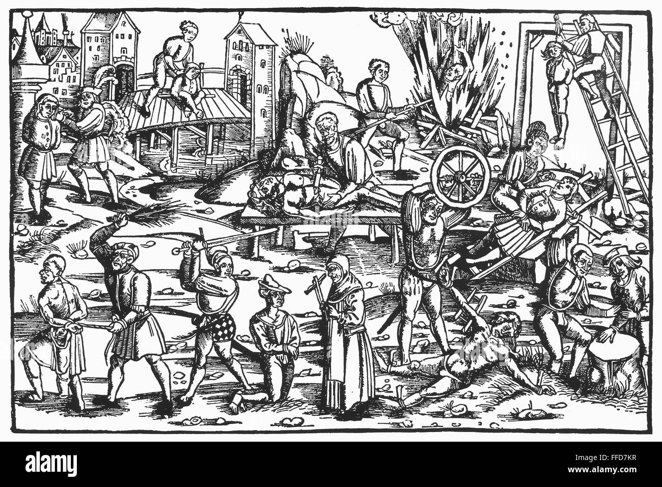 FOLTER VON KETZERN, 1512. /nVarieties des Folter zugefügt beschuldigt ...