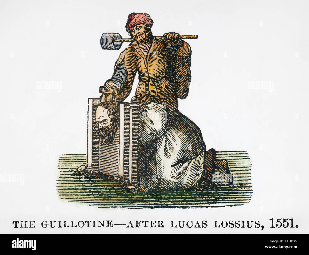 GUILLOTINE, 1551. /nAn Hinrichtung durch die Guillotine. Holz, Gravur ...