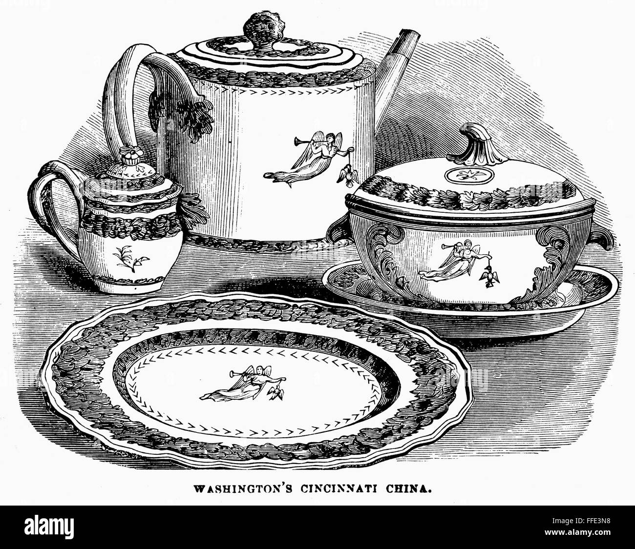 WASHINGTON: CHINA. /nChina Satz im Besitz von George Washington, mit ...