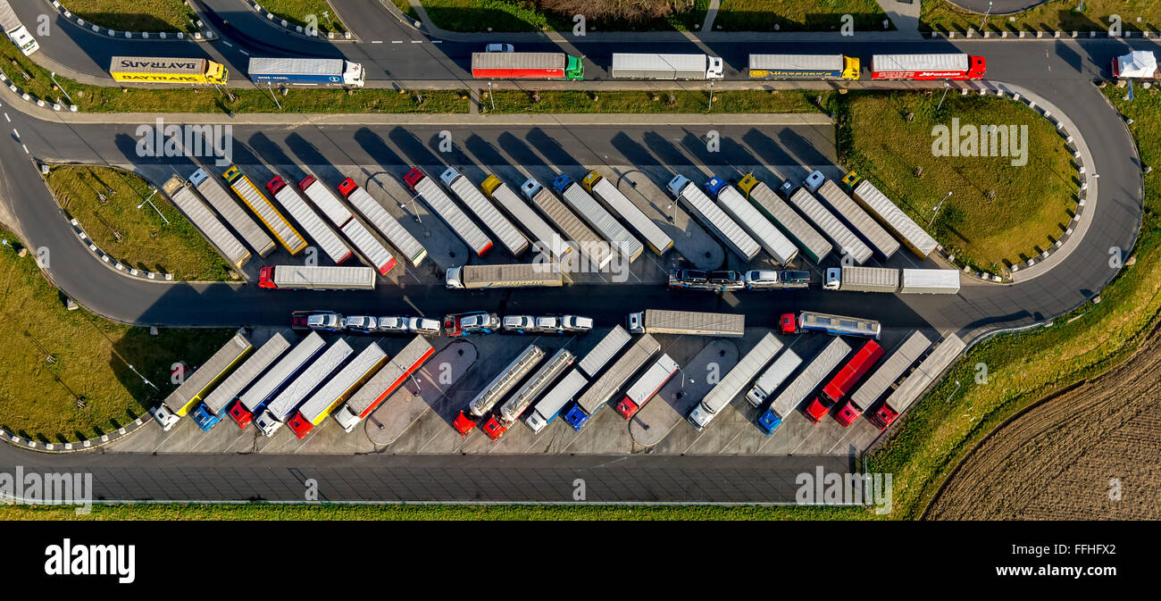 Luftbild, Rasthaus, Autobahn A4, Aachener Land Süd, Aachener Land Nord ...