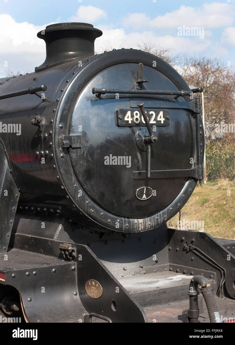 48624 LMS 8f Klasse 2-8-0 Dampflok bei Leicester North Railway Station ...