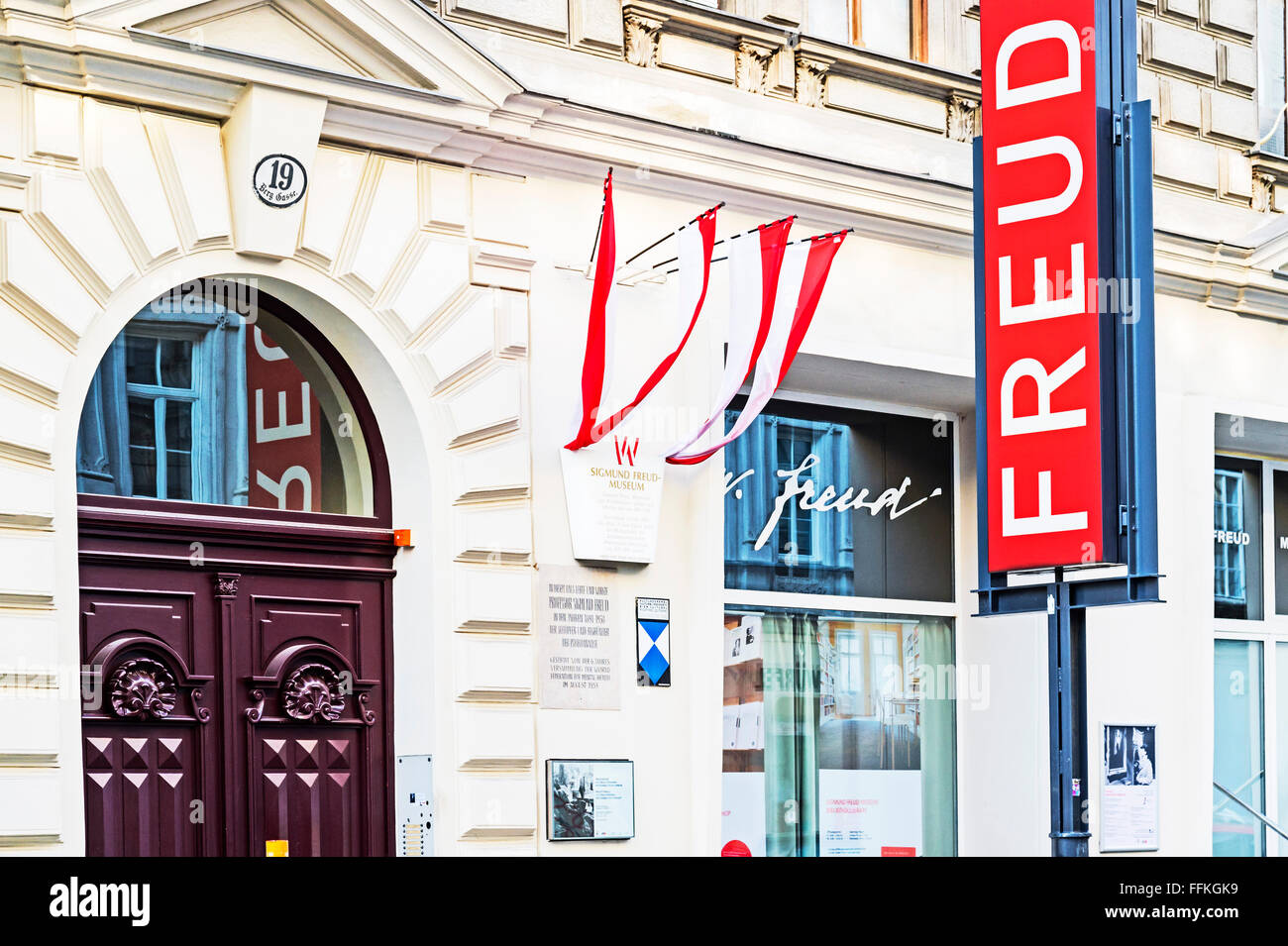 Ehemaliges Haus von Sigmund Freud, der Vater der Psychoanalyse ...