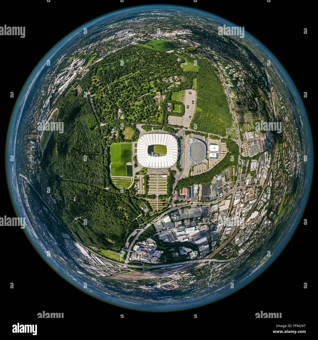 Luftaufnahme, Imtech Arena, HSV-Arena, HSH Nordbank Arena, Hamburg ...