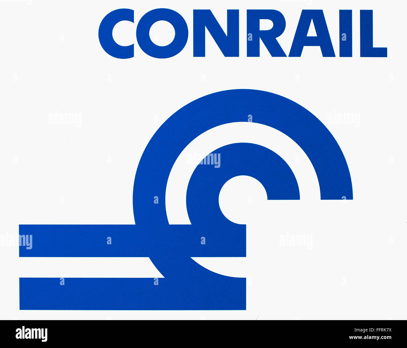 EISENBAHN: CONRAIL LOGO. /nLogo der Consolidated Rail Corporation oder Conrail, die Bahnstrecken ...