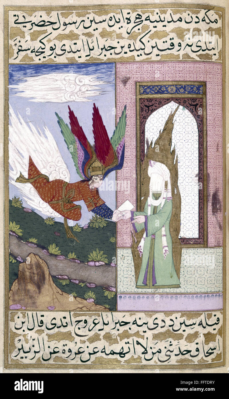 MOHAMMED (570-632). /nArabian Prophet und Gründer des Islam. Der Erzengel Gabriel Mohammed die ...