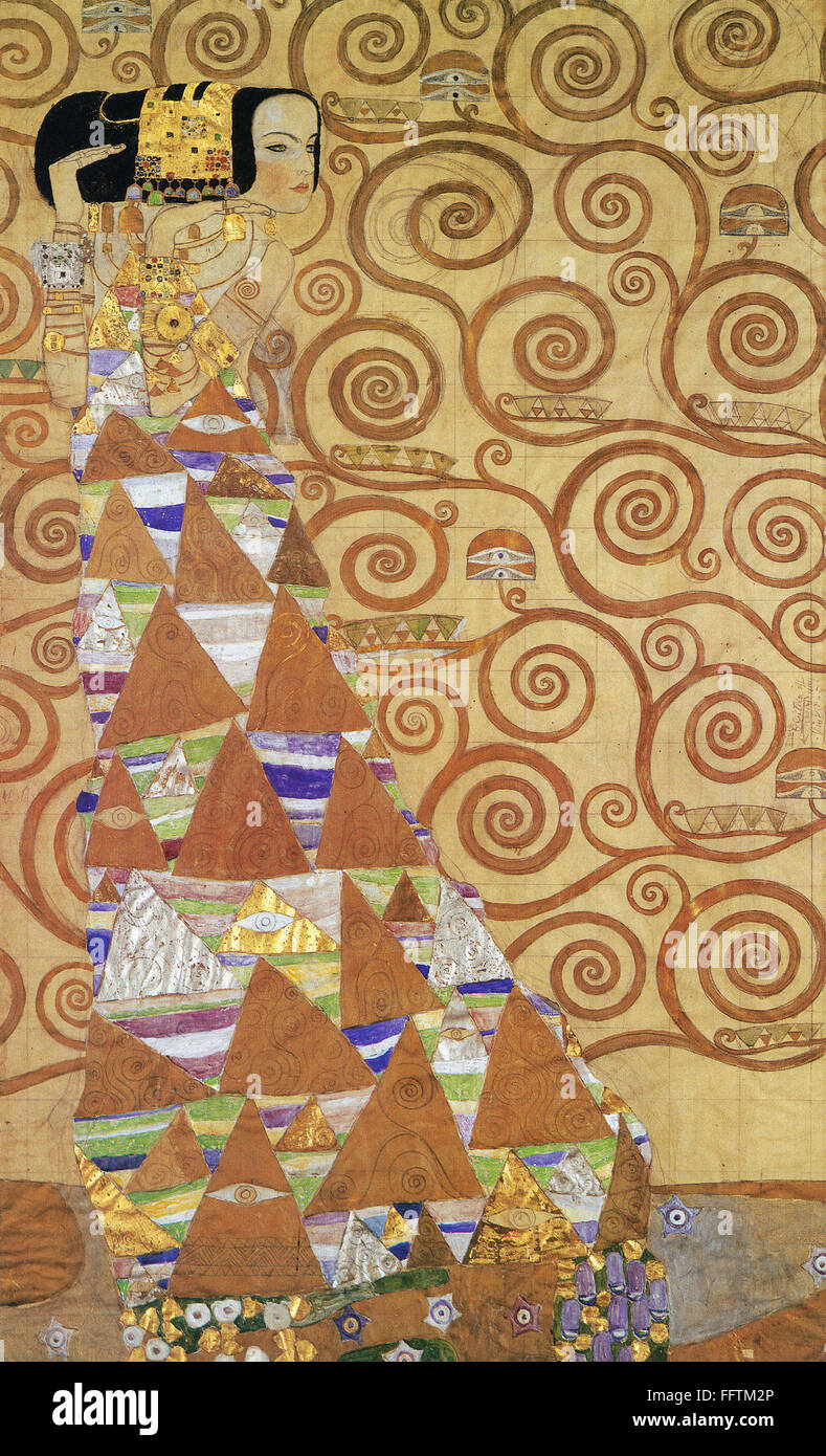 KLIMT: ERWARTUNG. /n'Expectation. " Eine funktionierende zeichnen für ...