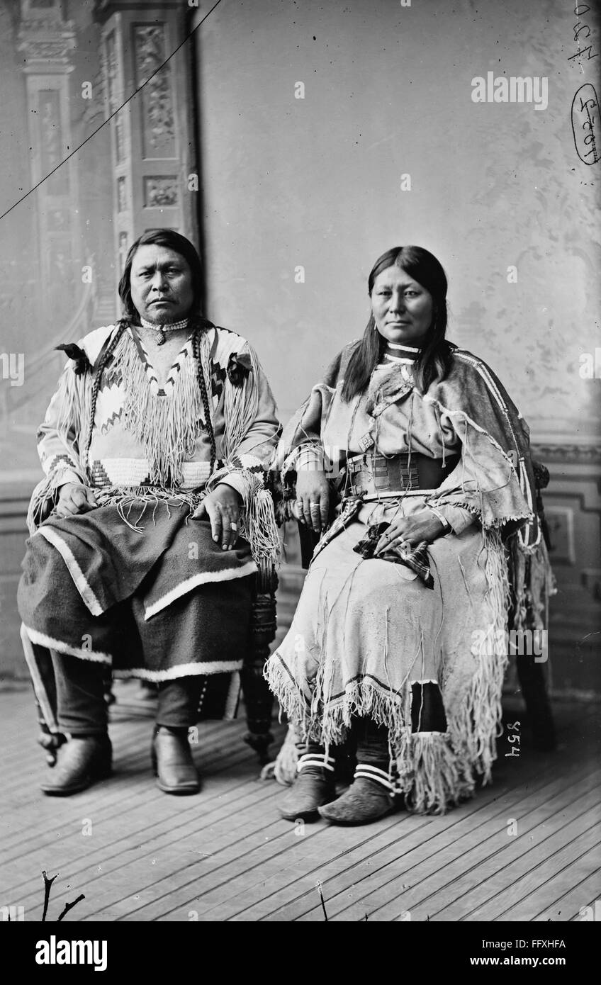 UTE CHEF UND FRAU, 1880. /nUte Chief Ouray und seine Frau, Chipeta ...