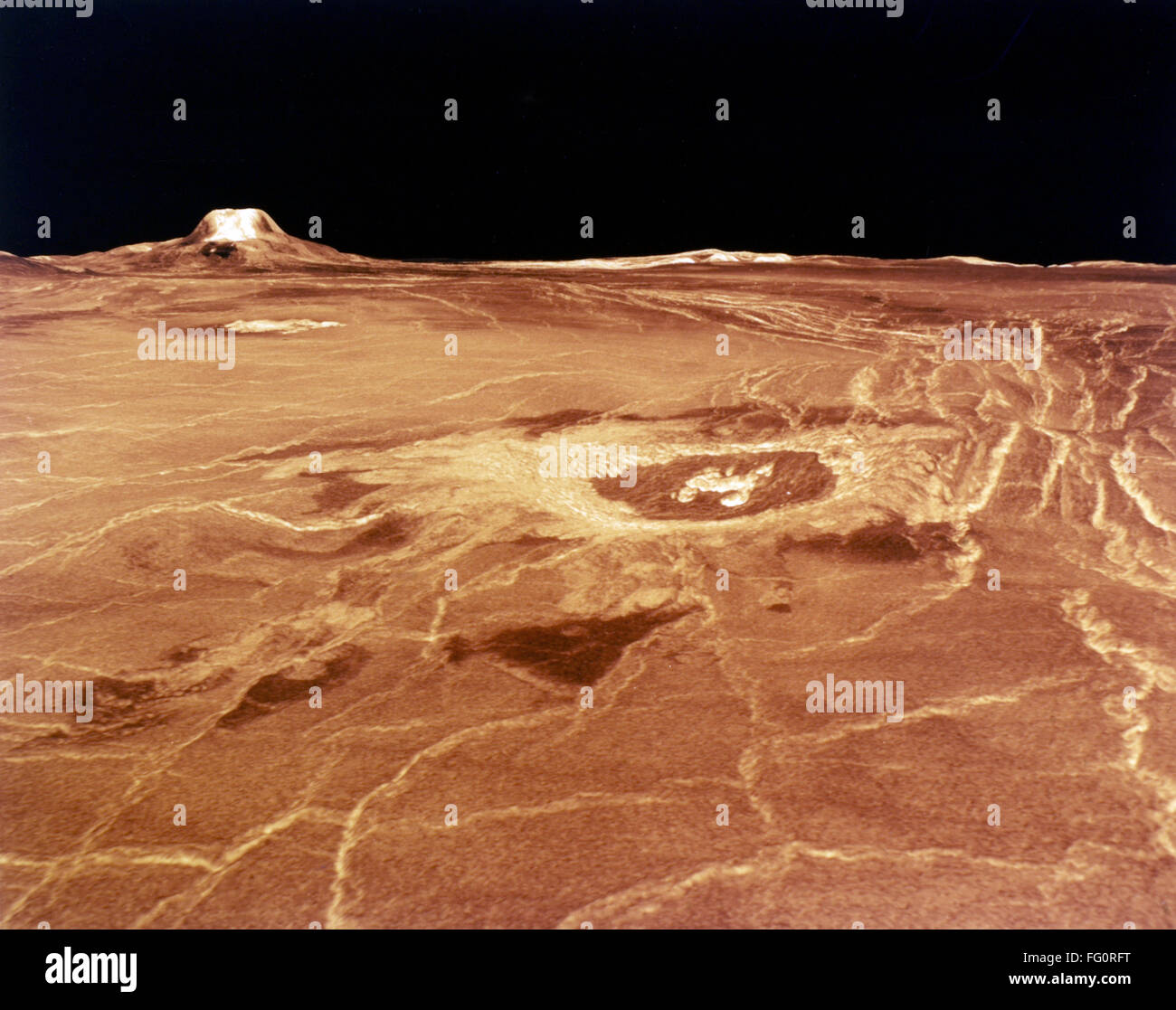 RAUM: VENUS, 1991. NUM Blick auf Eistla Regio auf der Oberfläche der ...