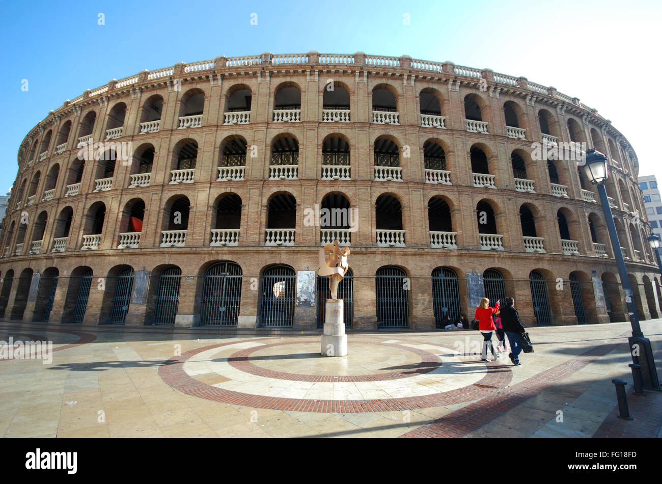 Stierkampf-Arena Plaza de Toros de Valencia, Spanien Stockfotografie ...