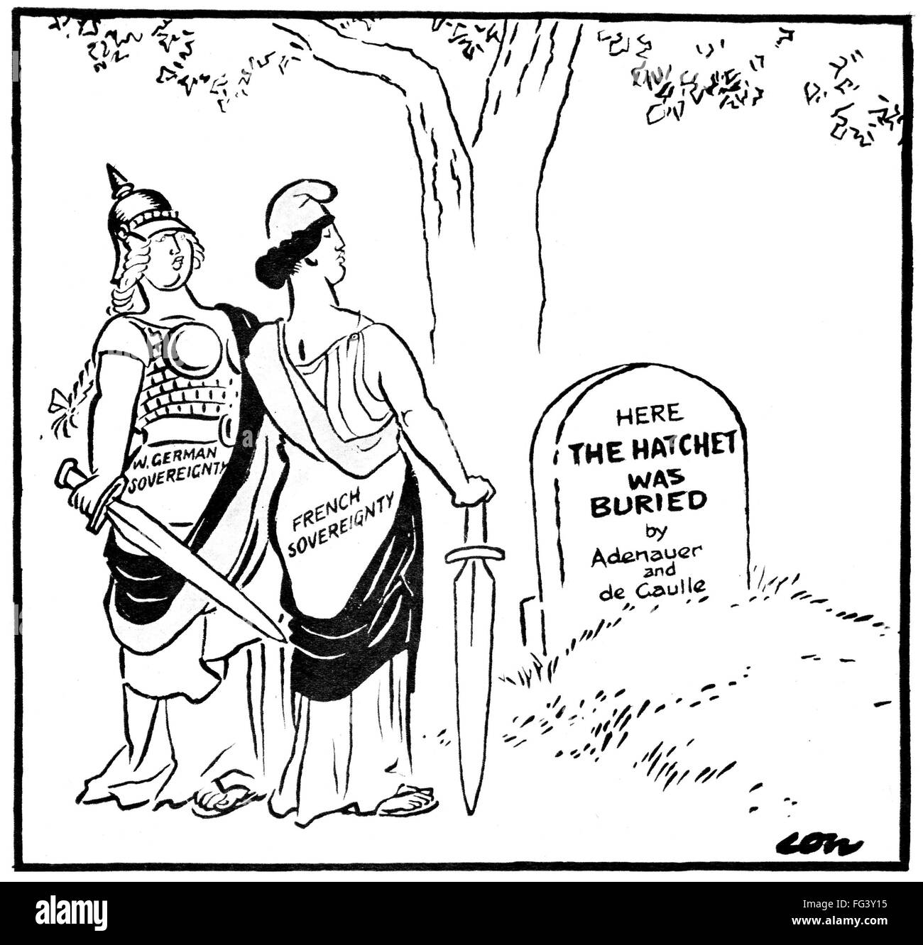 CARTOON: SOUVERÄNITÄT, 1963. / n'One Tag, kein Zweifel, sie können ...