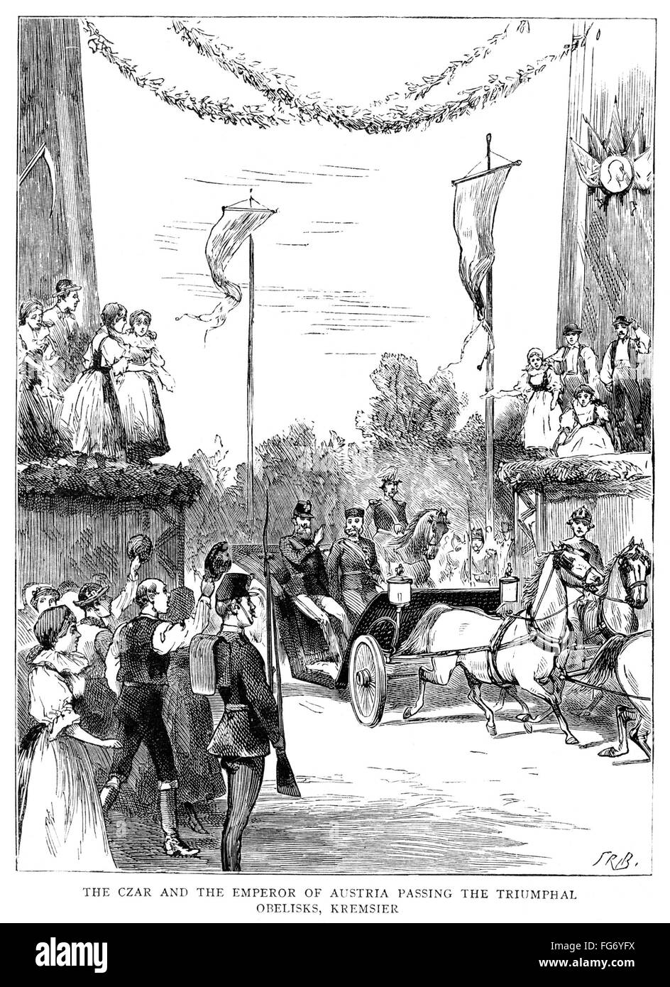 ÖSTERREICH: ROYAL MEETING, 1885. /nCzar Alexander III von Rußland und ...