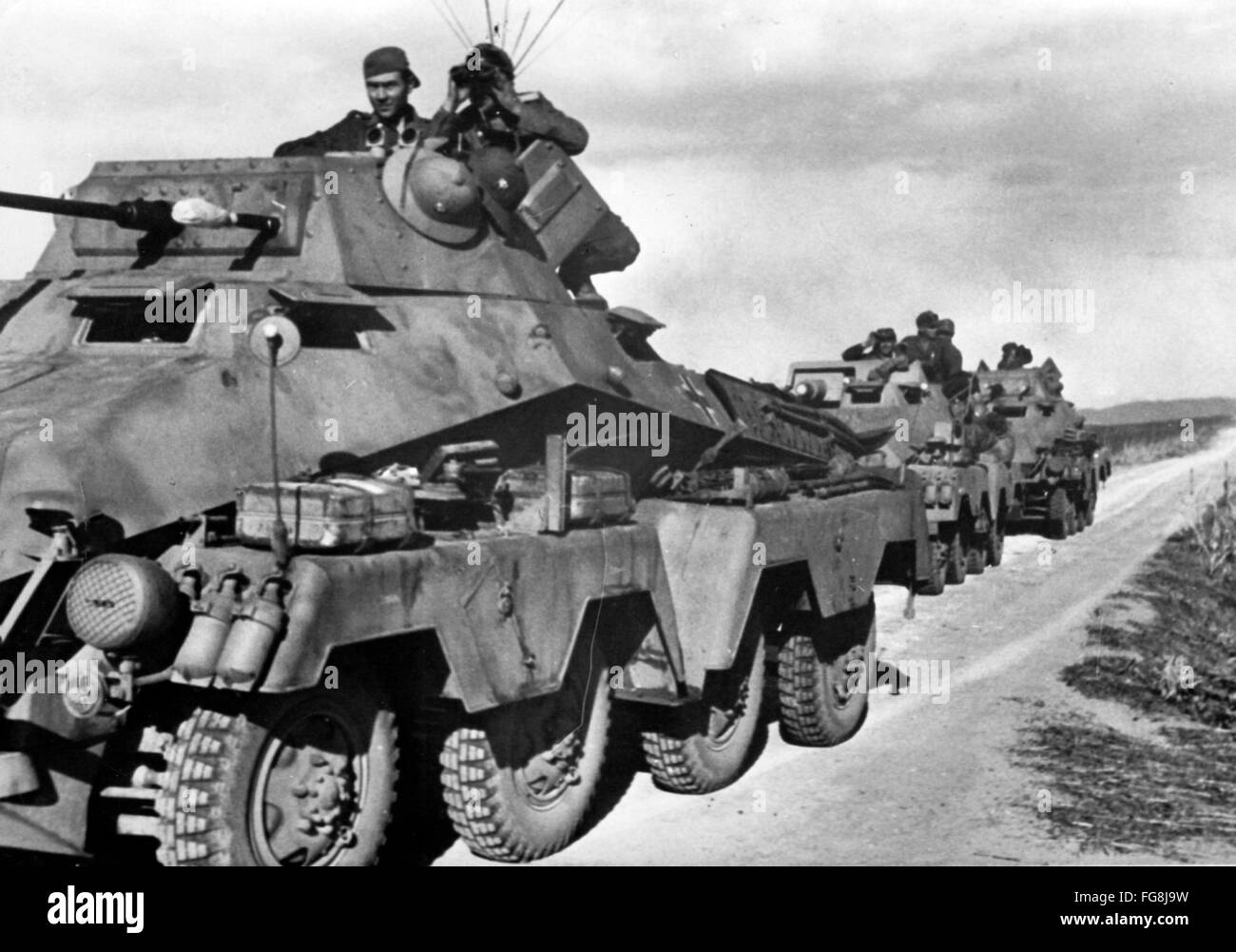 Die NS-Propaganda-Bild zeigt Soldaten der deutschen Wehrmacht auf ...