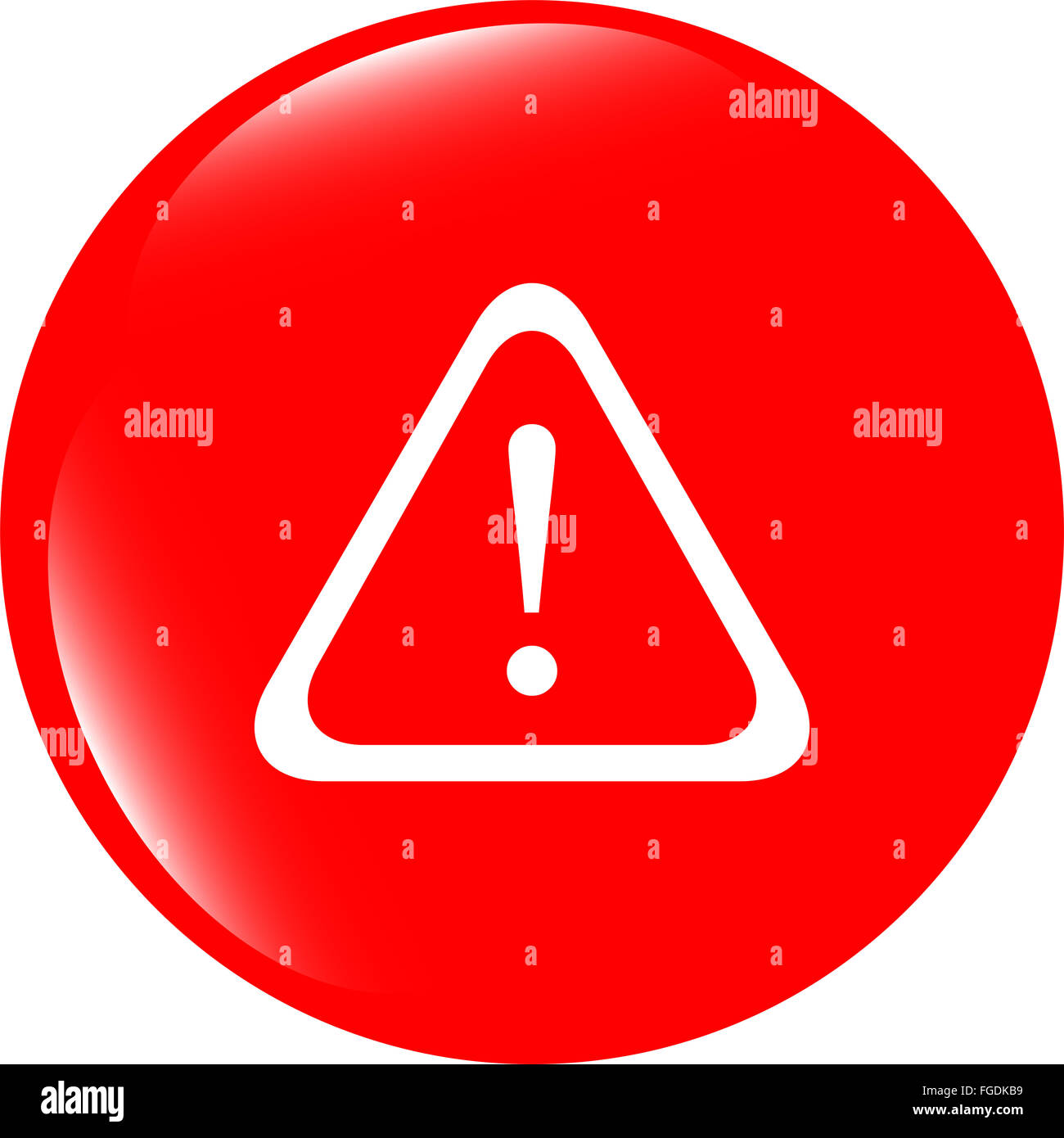 Achtung-Zeichen-Symbol. Ausrufezeichen. Gefahrensymbol Warnung. Moderne ...