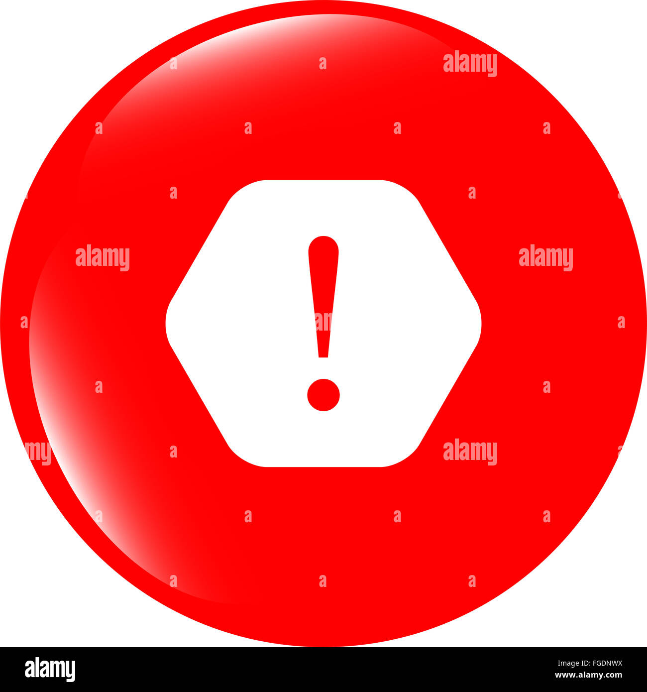 Achtung-Zeichen-Symbol. Ausrufezeichen. Gefahrensymbol Warnung. Moderne ...