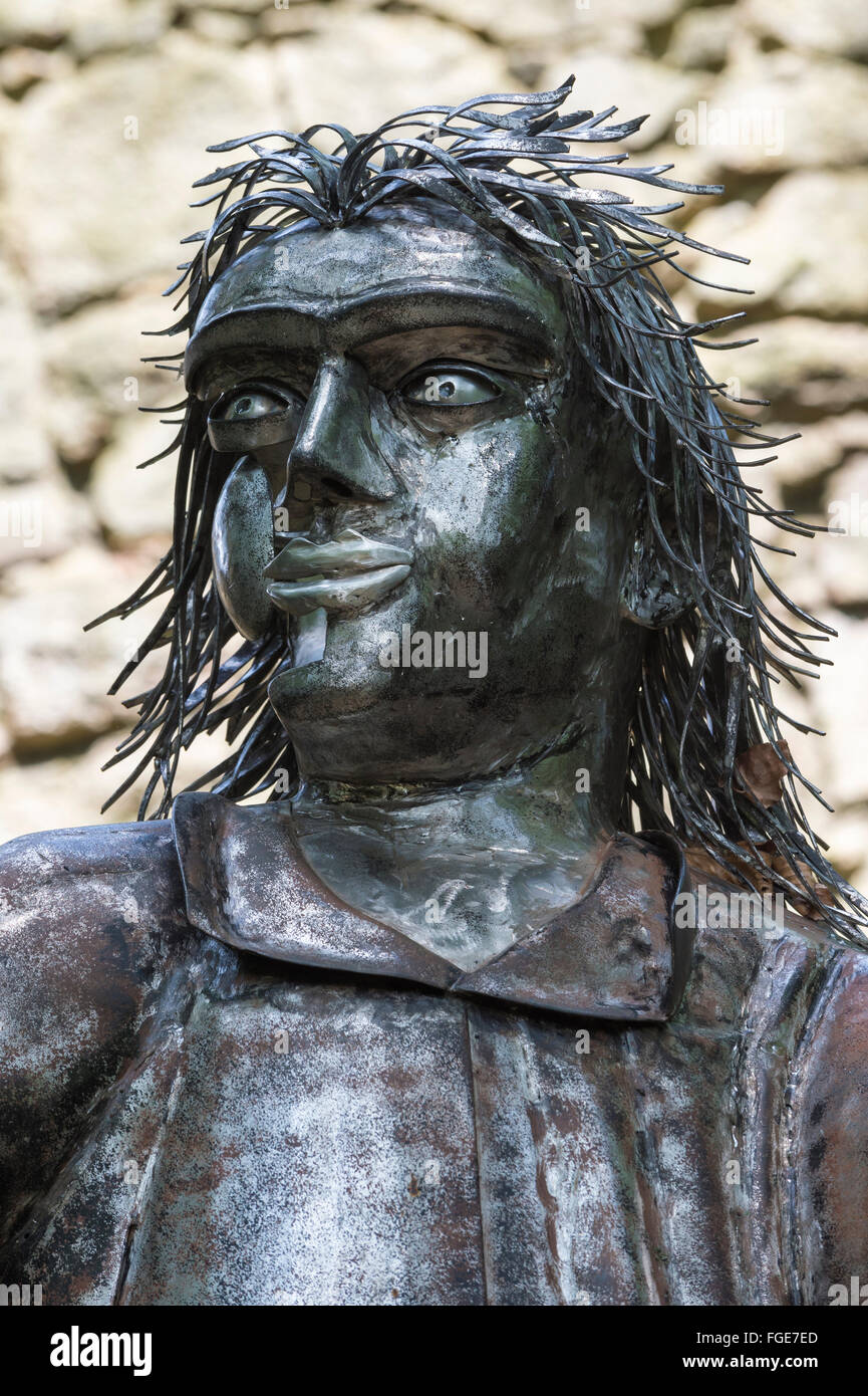 Germanische Gott Krodo-Statue am Harzburg Burg, Bad Harzburg, Harz ...
