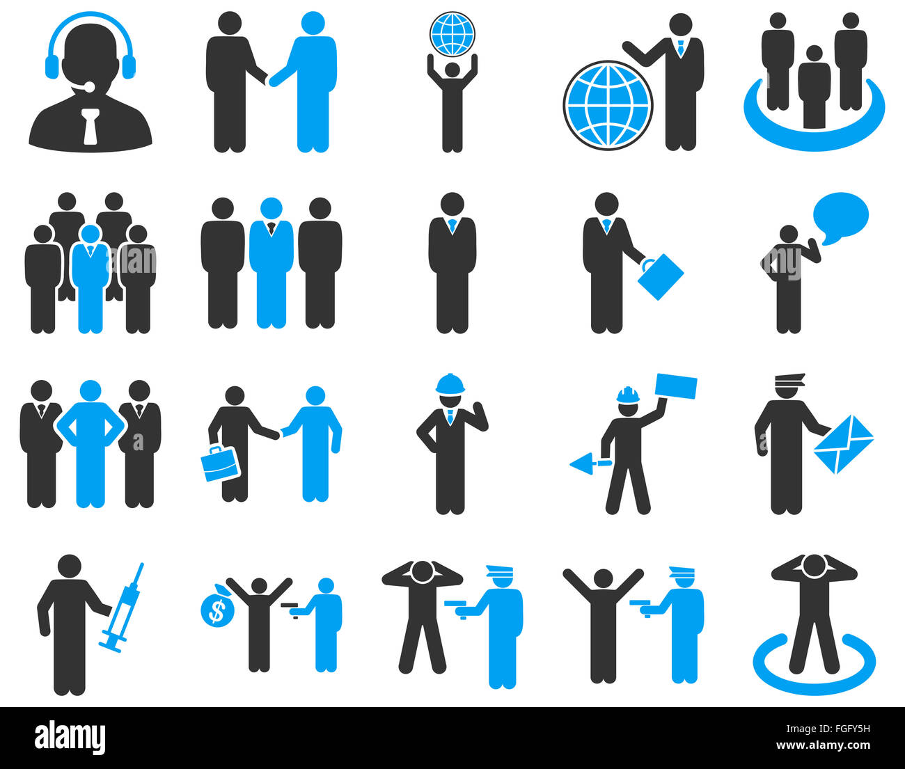 Management und Menschen-Beruf-Icon-Set Stockfotografie - Alamy