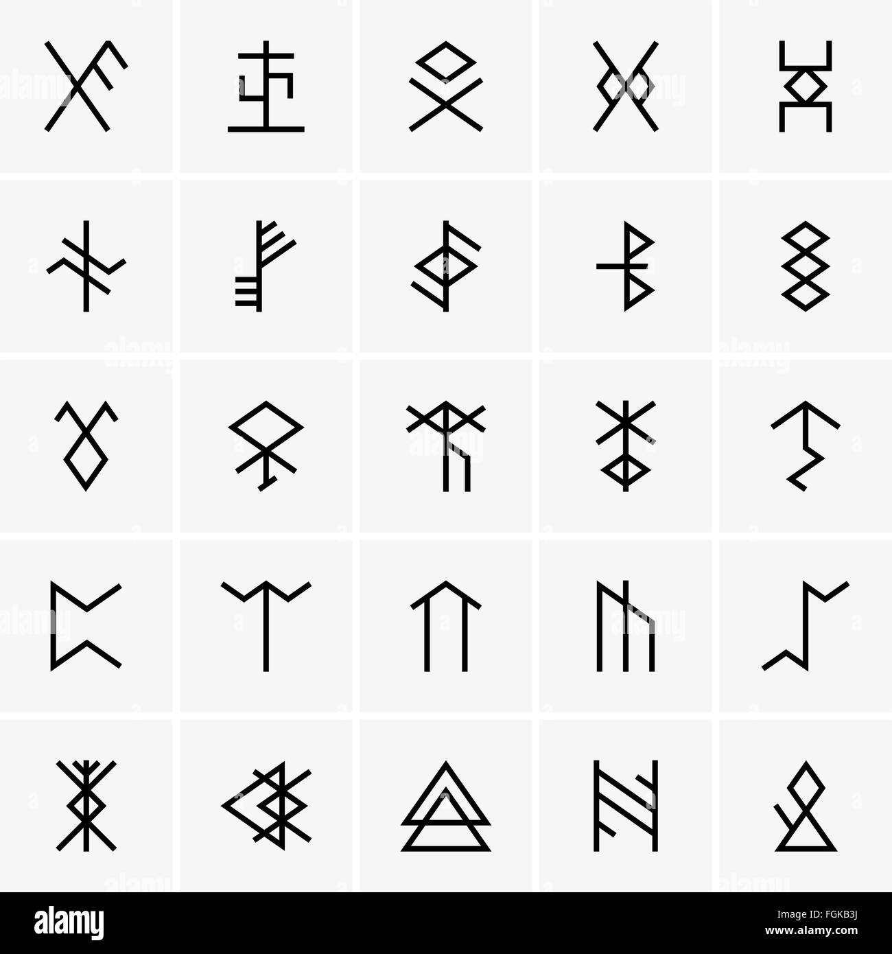 Rune Set Stockfotos und -bilder Kaufen - Alamy