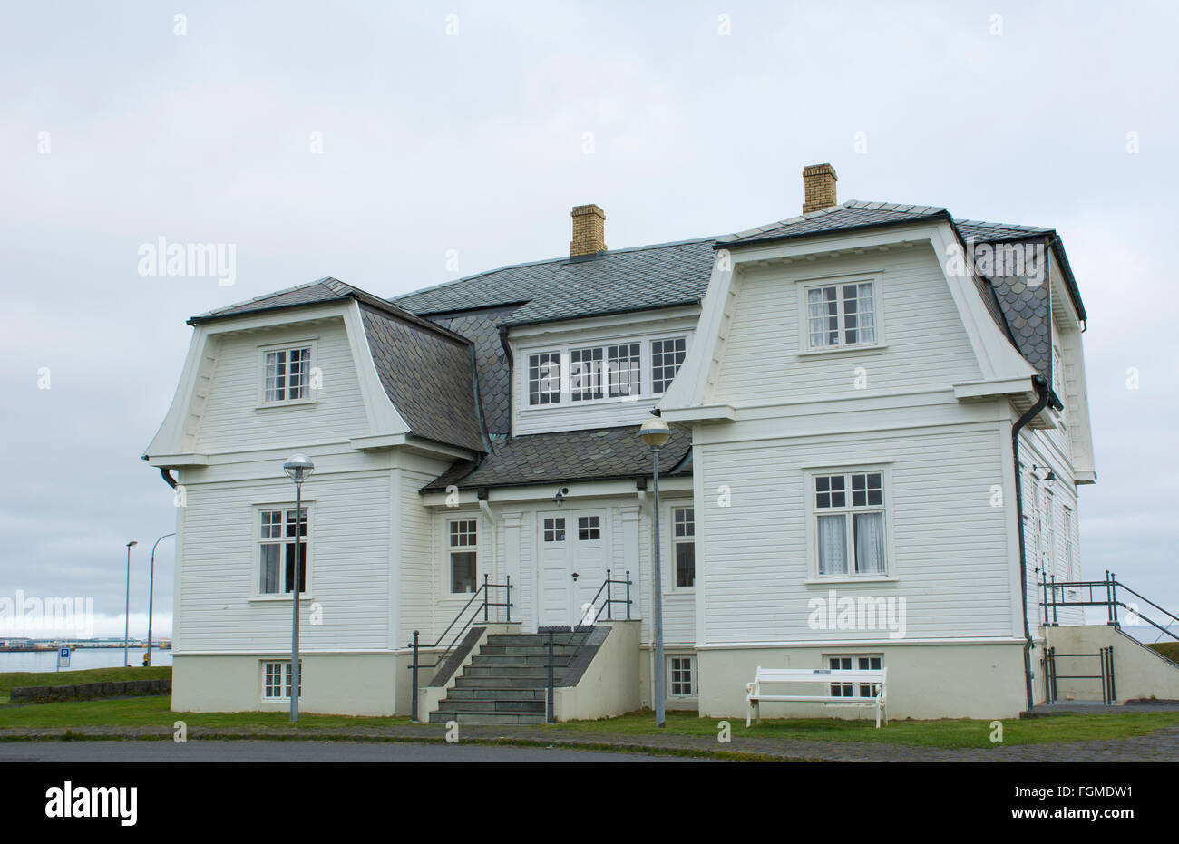Reykjavik Island Innenstadt Reagan Gorbatschow Haus für Friedens-Gipfel ...