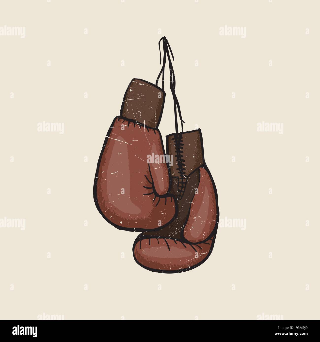 Red Boxing Gloves Icon Cartoon Stockfotos & Red Boxing Gloves Icon ...