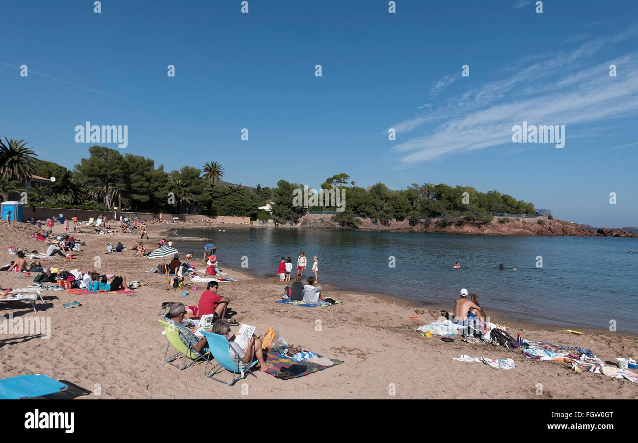 Tiki Plage, Bucht, Strand, Agay, Saint-Raphaël, Abt. Var, Côte d ' Azur ...