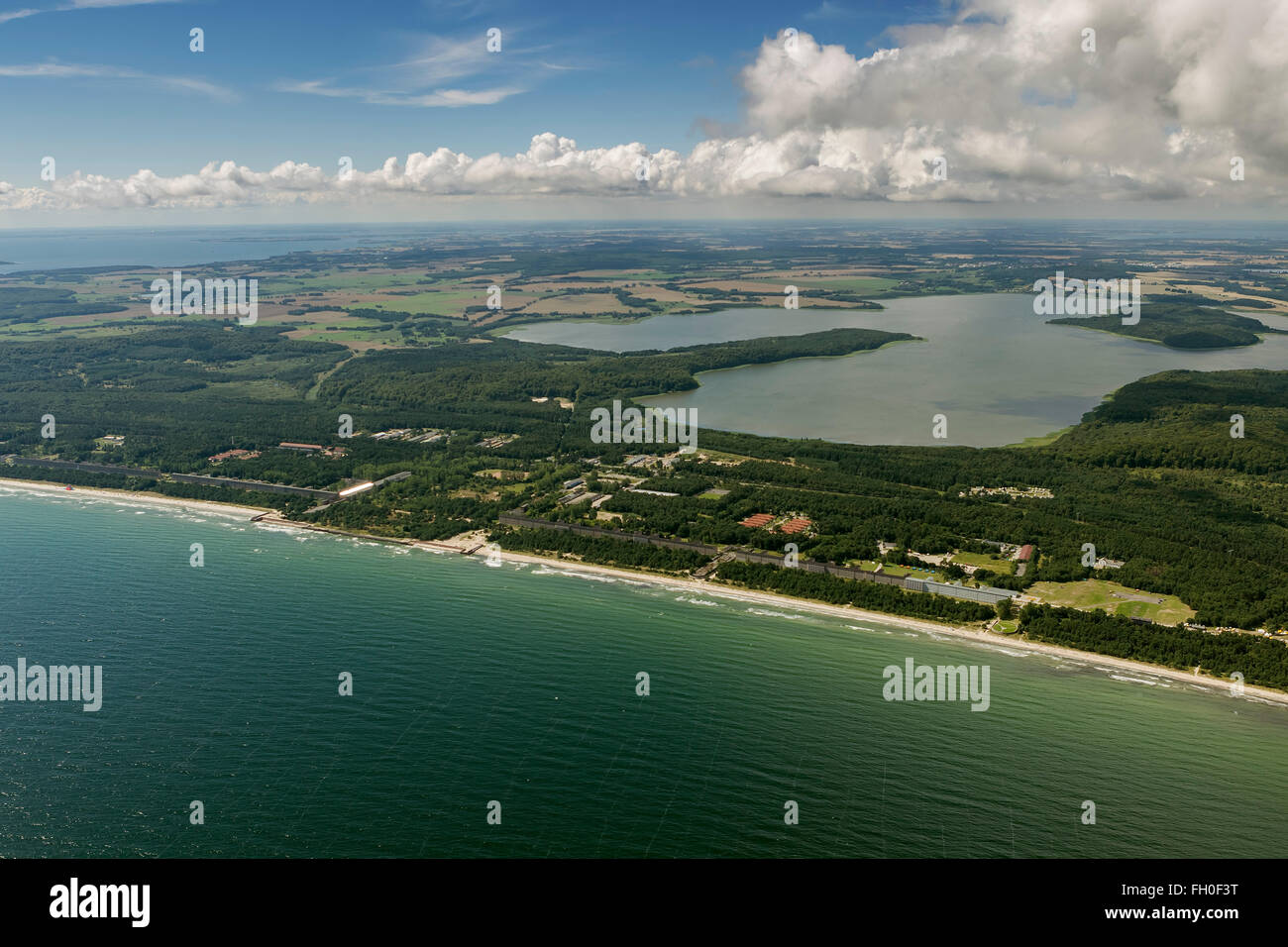 Luftaufnahme, KDF Bad Prora, ehemalige Resort von den Nazi-Kraft Durch ...